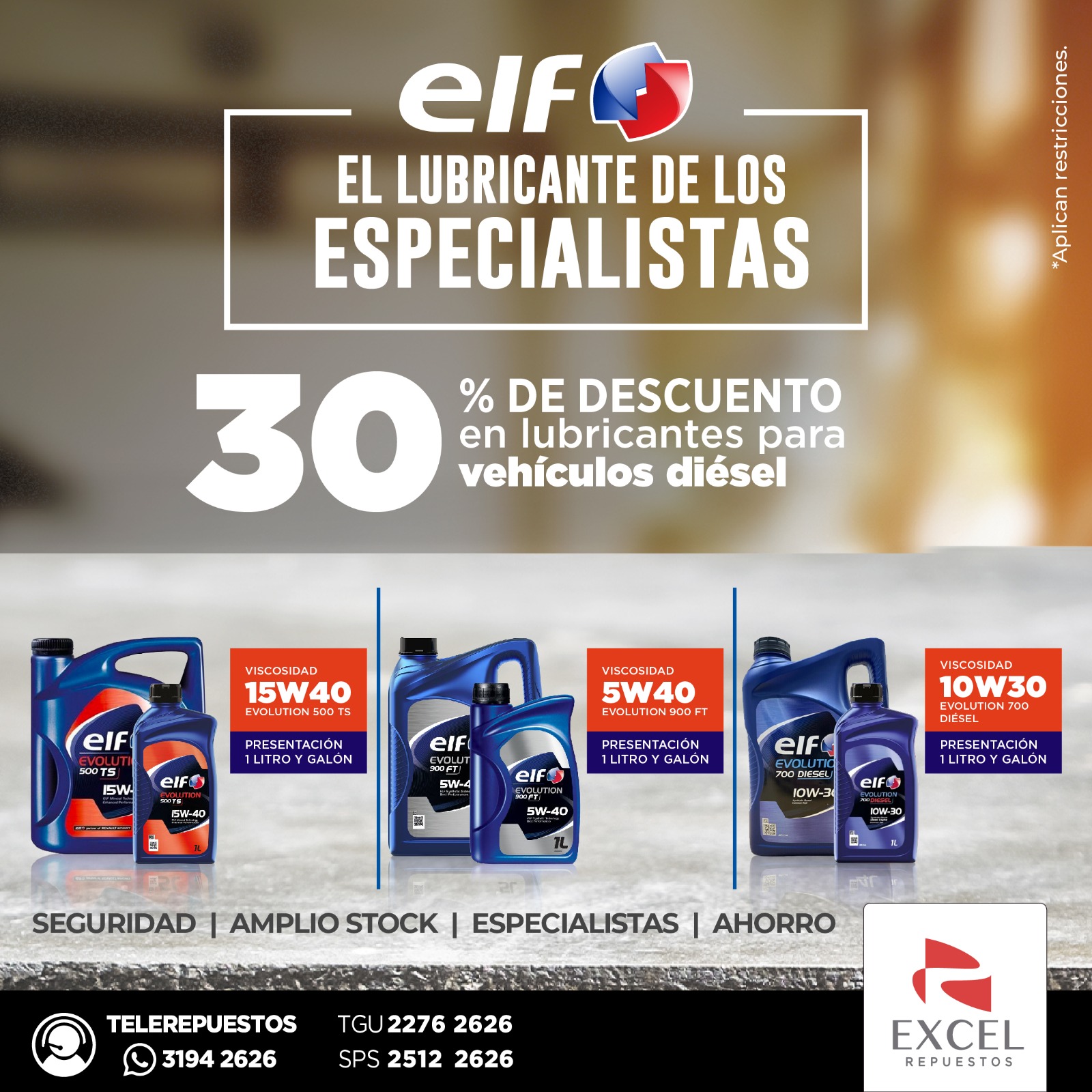 Lubricantes & Aditivos - Excel Repuestos